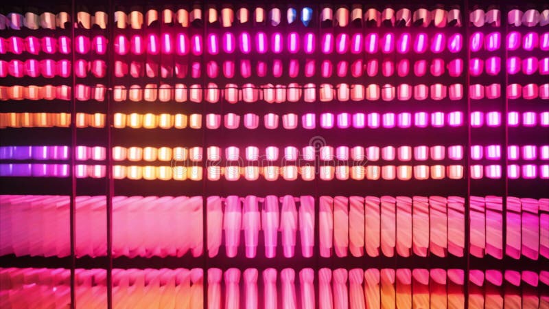 Neon Lights in Rows stock video. Video of minimalist - 347223889
