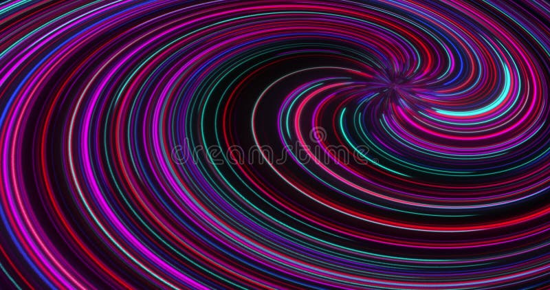 Neon Lights in a Seamless and Looping Animation. Vortex Hyperspace ...