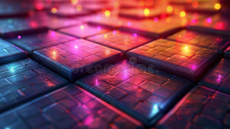 Glowing Neon Lights: Emissive Materials & Abstract 3D Rendering ...