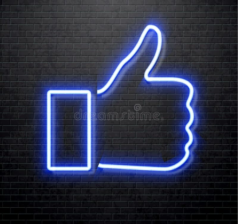 Neon Like Sign Isolated on Black Brick Wall Editorial Photography ...