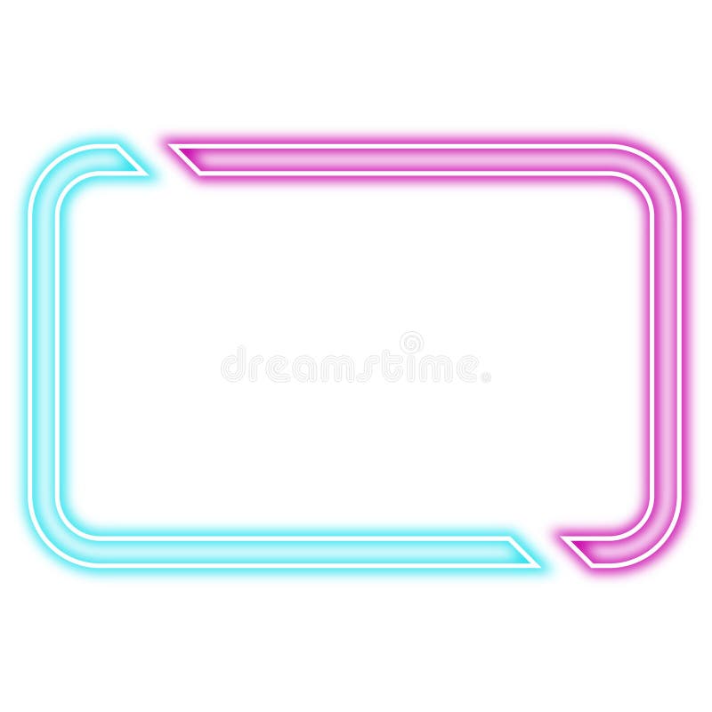 Neon Line Frame stock vector. Illustration of glow, border - 332820196