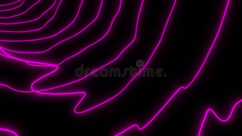 Neon Lines with Ripples. Design. Thin Threads in Row with Moving ...