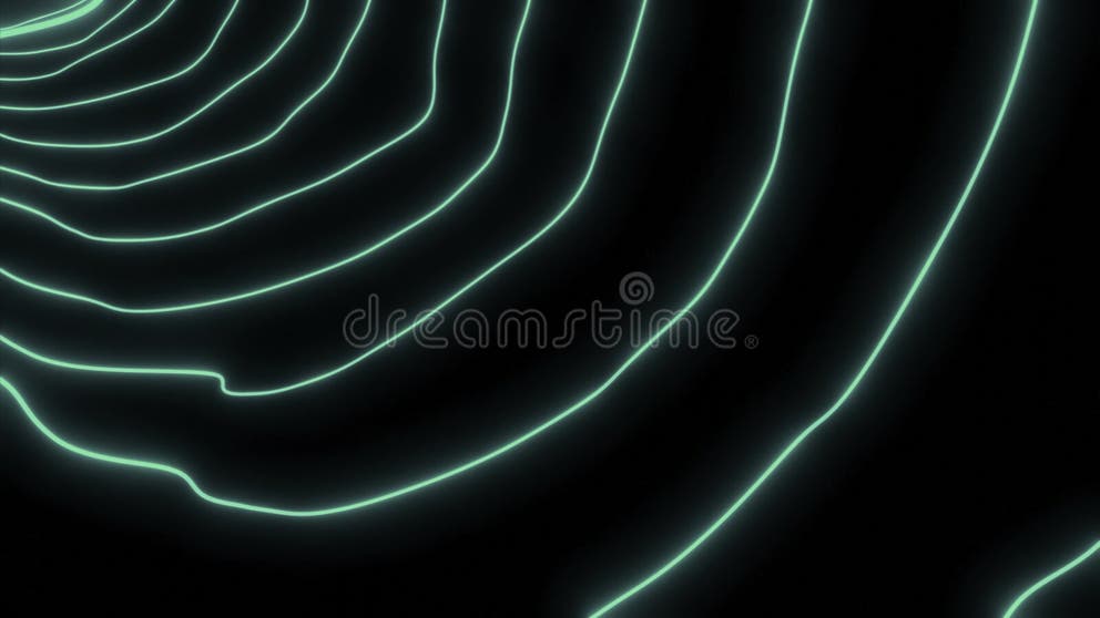 Neon Lines with Ripples. Design. Thin Threads in Row with Moving ...