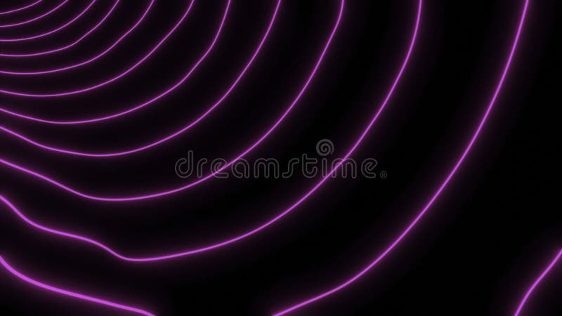 Neon Lines with Ripples. Design. Thin Threads in Row with Moving ...