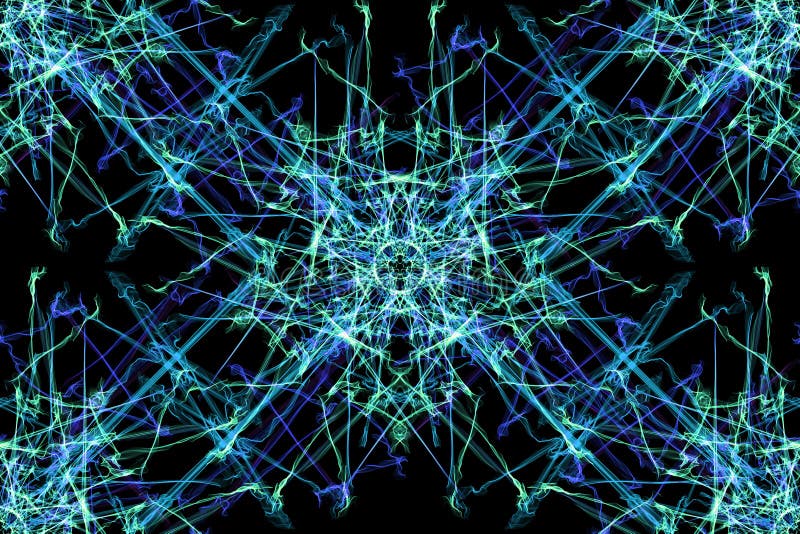 Neon Lines. Seamless Pattern on Black Background Stock Illustration ...