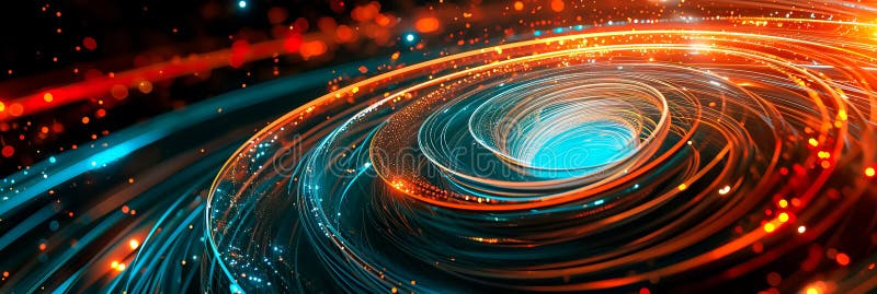 Neon Lines into a Spiral Galaxy, Combining Abstract Art with Cosmic ...
