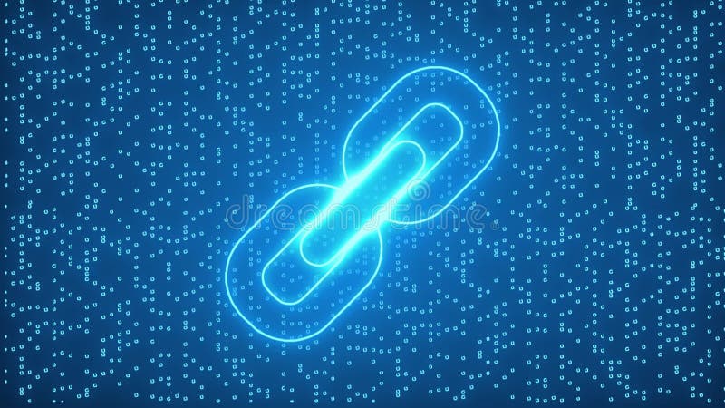 Neon Link Symbol Technology Visual Map Stock Footage - Video of nodes ...