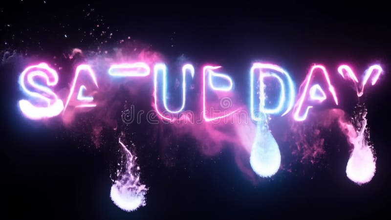 Neon Liquid Explosion Reveals Glowing Text Animation Stock Footage ...
