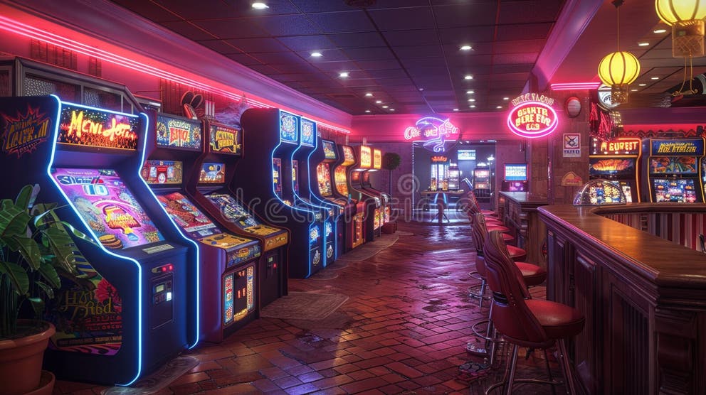 Lit Arcade Stock Illustrations – 204 Lit Arcade Stock Illustrations ...