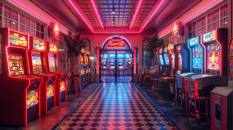 Lit Arcade Stock Illustrations – 204 Lit Arcade Stock Illustrations ...