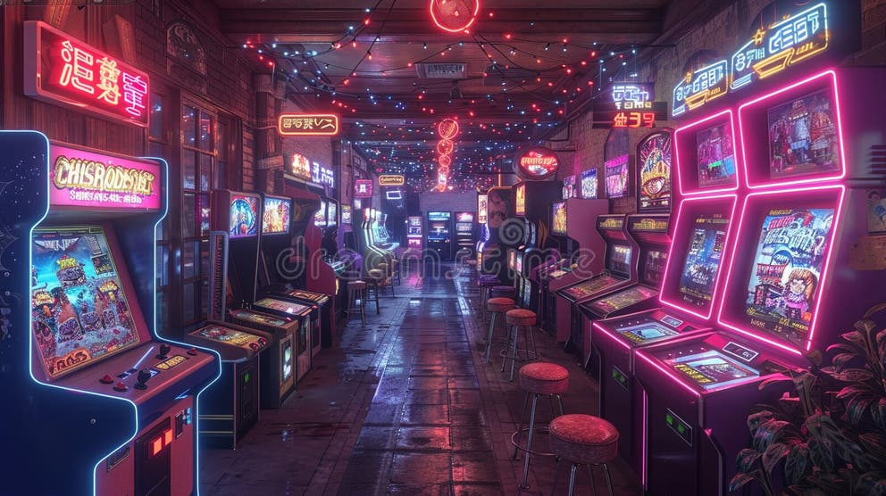 Lit Arcade Stock Illustrations – 204 Lit Arcade Stock Illustrations ...