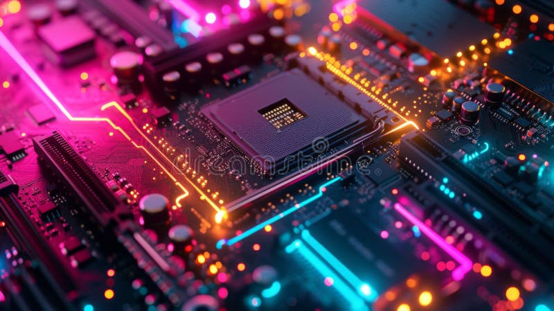 A Neon-lit Control Panel, a Portal To a High-tech Realm of ...