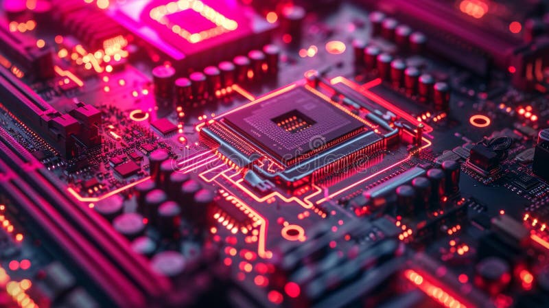 A Neon-lit Control Panel, a Portal To a High-tech Realm of ...