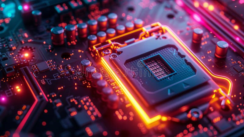 A Neon-lit Control Panel, a Portal To a High-tech Realm of ...