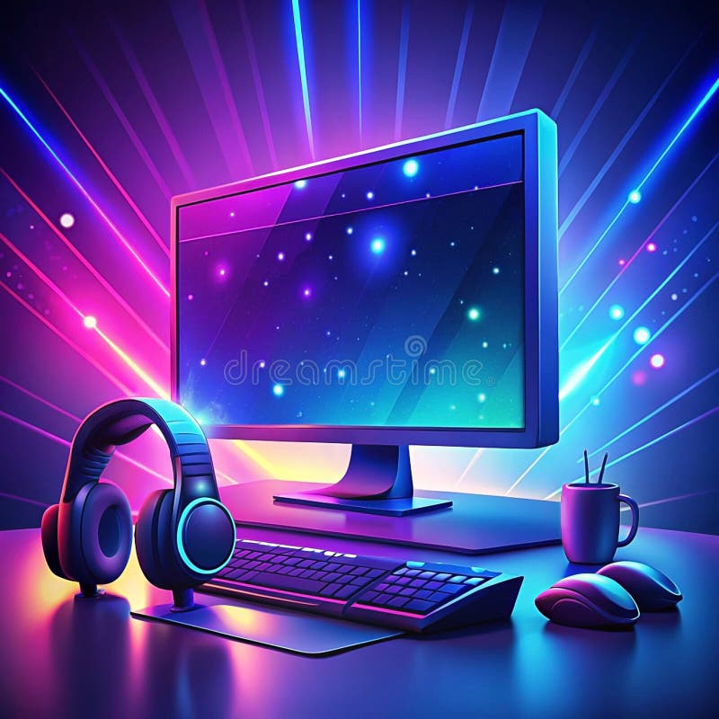 462 Neon Cool Gaming Background Stock Photos - Free & Royalty-Free ...