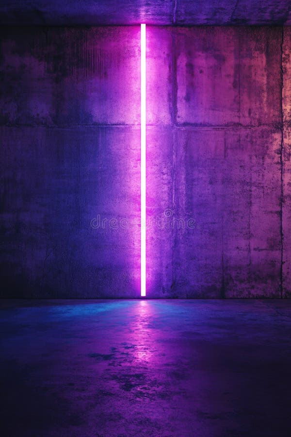 Neon lit room interior stock image. Image of room, architecture - 378137441