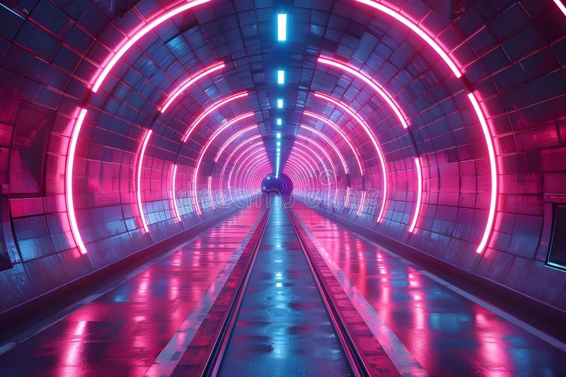 Concept SciFi, Neon Lights, Corridor, Dynamic Waves NeonLit SciFi ...