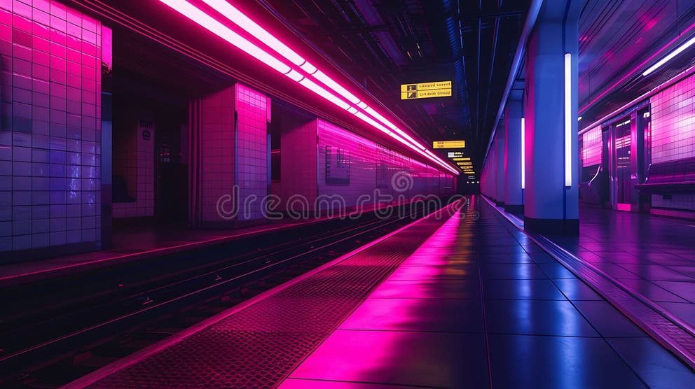 Neon Subway Stock Illustrations – 2,650 Neon Subway Stock Illustrations ...