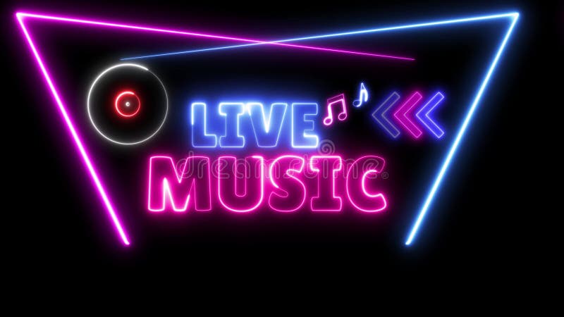 Neon Live Music.animated Neon Flex Lights Live Music Neon Cafe Bar ...