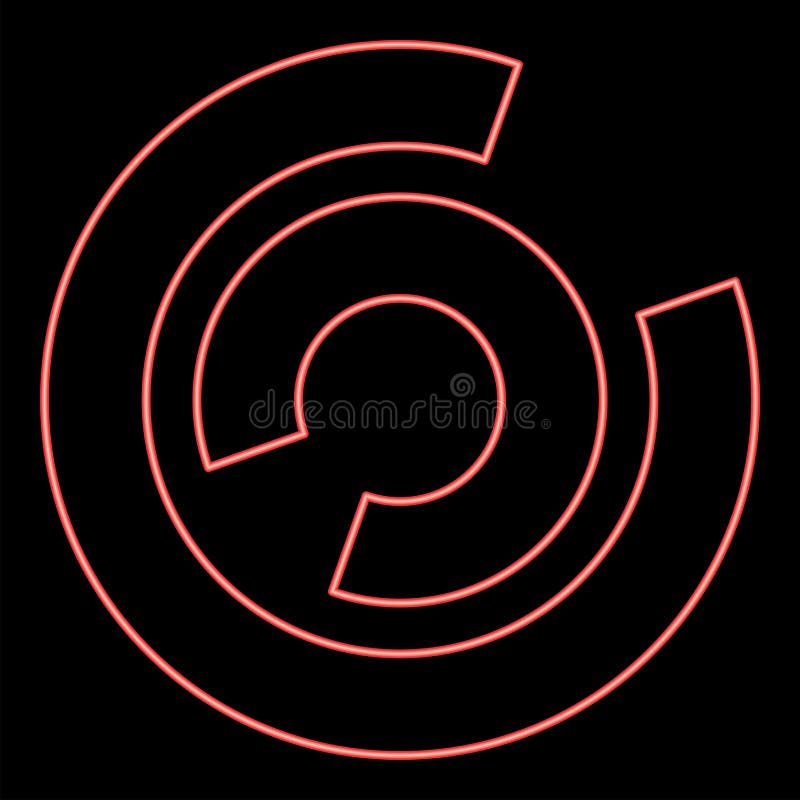 Neon Load Red Color Vector Illustration Image Flat Style Stock Vector ...