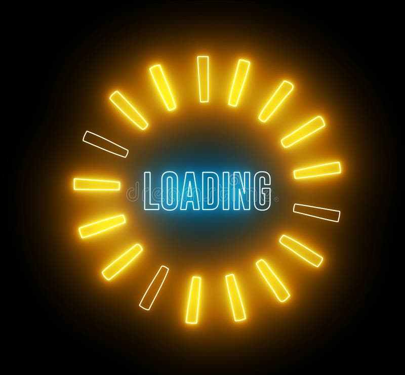 Neon Loading Round and Colorful Lights. Led Light Digital Web Circle ... Neon Loading Round and Colorful Lights. Led Light Digital Web Circle ...