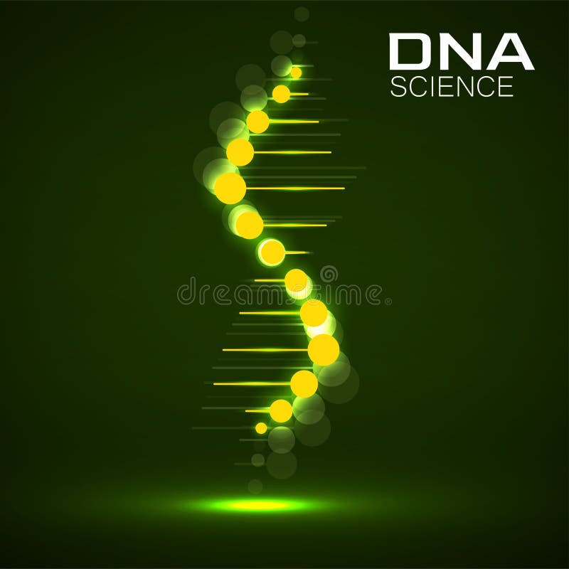 Neon Logo Dna. Vector Template for Science and Medicine Stock Vector ...