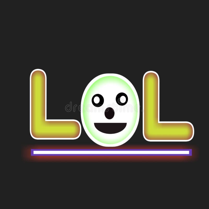 Neon LOL Green and Pink Writing Stock Illustration - Illustration of ...