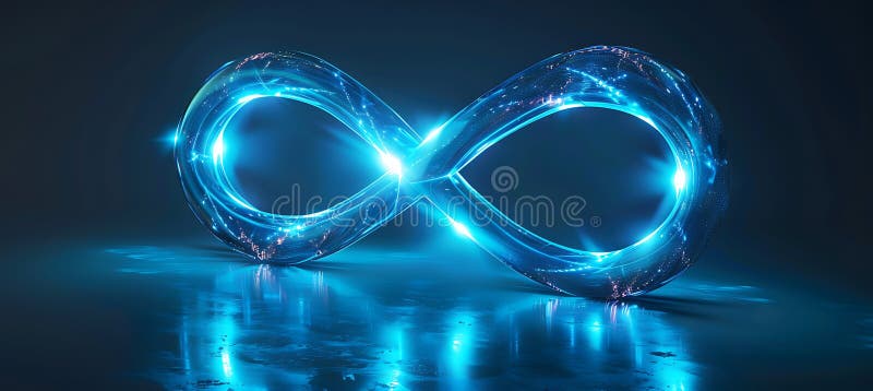 "Neon Loop Sign Light Background - Abstract 3D Design" Stock ...