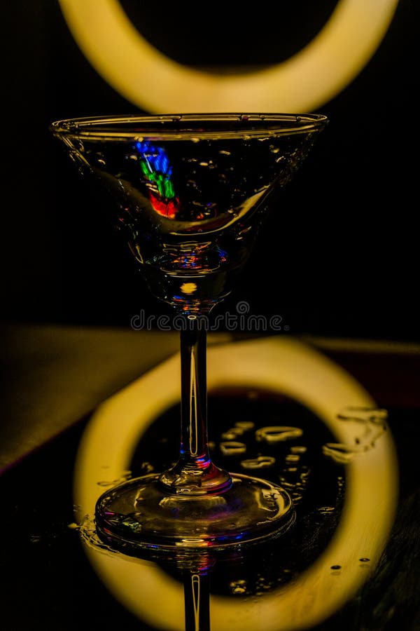 Neon Martini: Modern Elegance & Reflections Stock Photo - Image of ...