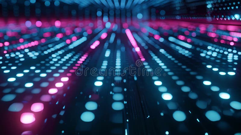 The Neon Matrix Podium Features a Striking Display of Pulsing Neon ...