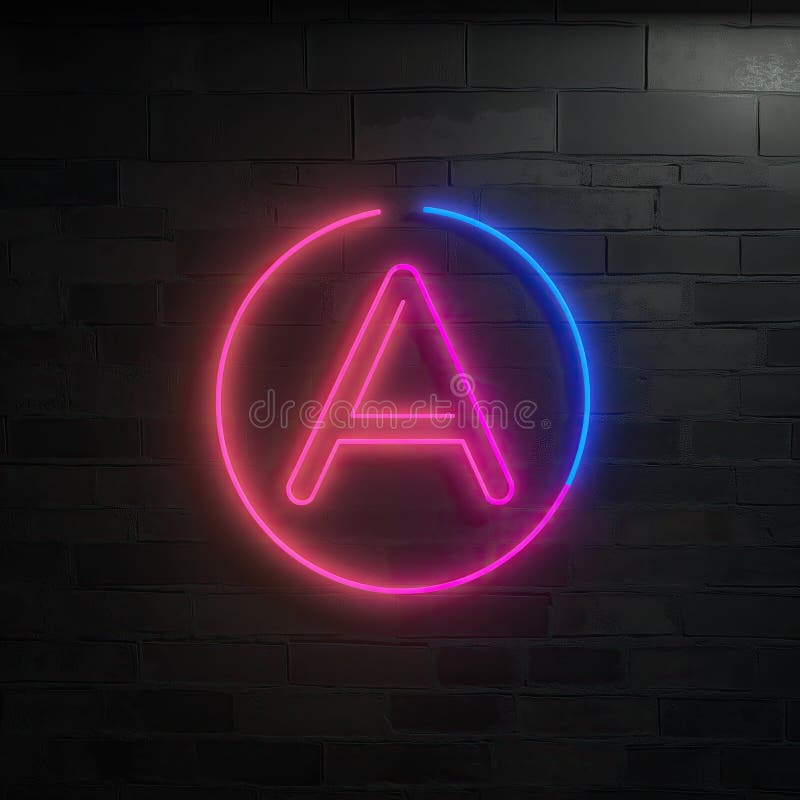 Neon Metallic logo stock illustration. Illustration of metal - 309002626