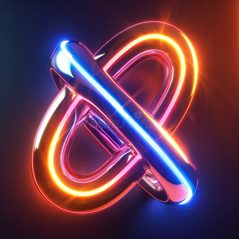 Neon Metallic logo stock illustration. Illustration of product - 309004671