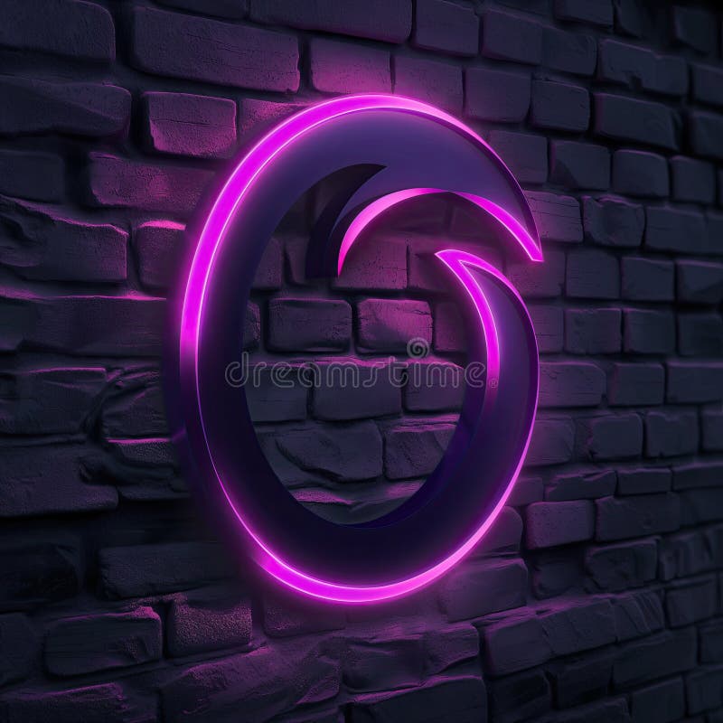 Neon Metallic logo stock illustration. Illustration of mockup - 309006148