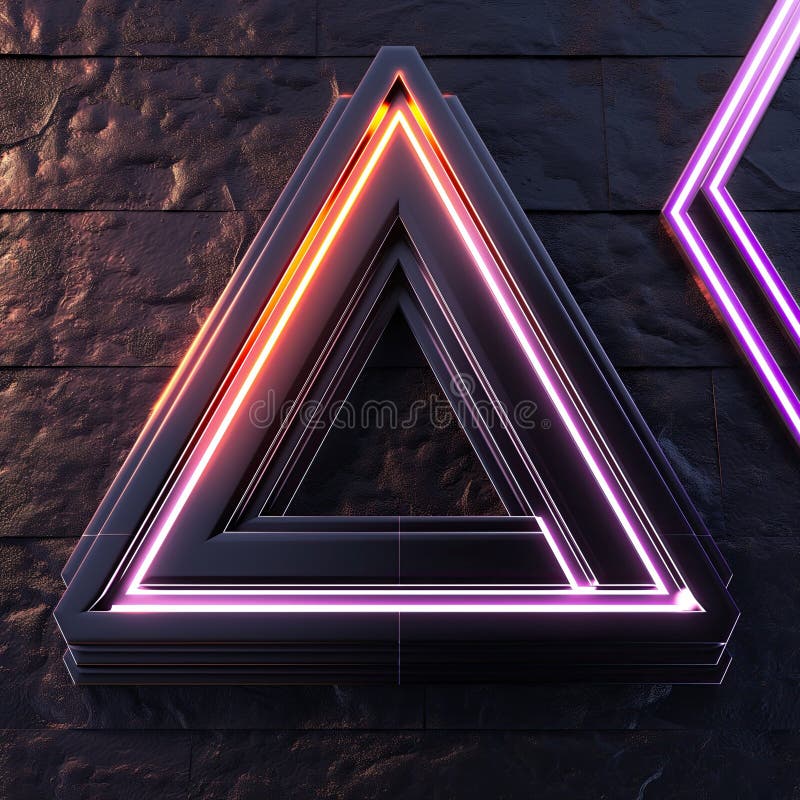 Neon Metallic logo stock photo. Image of generated, logo - 309009556