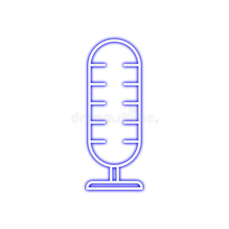 Neon Podcast Mic stock vector. Illustration of cartoon - 275207947