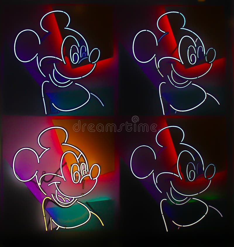 Mickey Mouse Sign at Times Square Disney Store Editorial Stock Image ...
