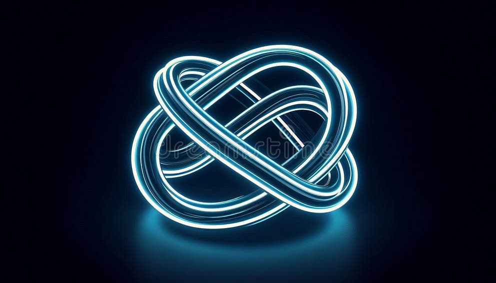 Neon Mobius Strip a Mobius Strip Pattern in Neon Silver Creati Stock ...