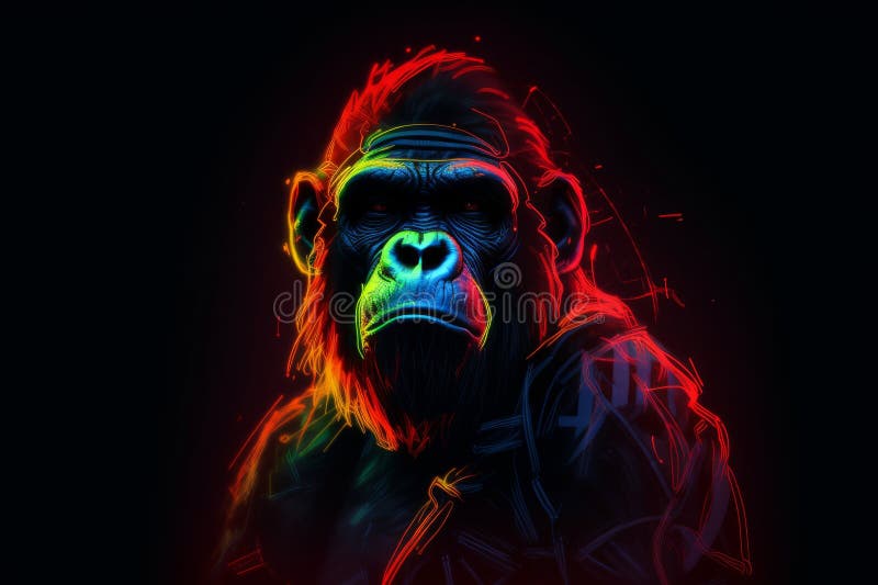 Neon Monkey Stock Illustrations – 541 Neon Monkey Stock Illustrations ...