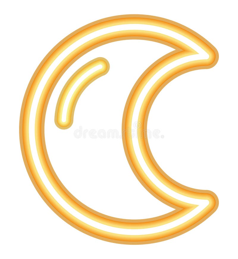 Neon moon design stock vector. Illustration of night - 254945317