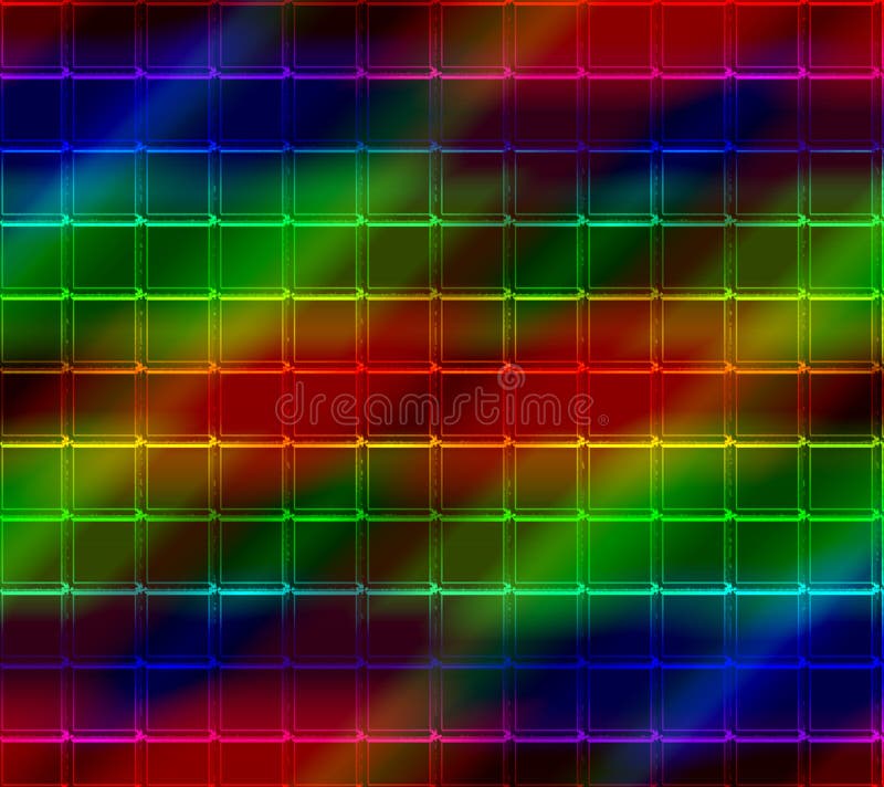 Neon Mosaic Tile Background Stock Illustration - Illustration of ...