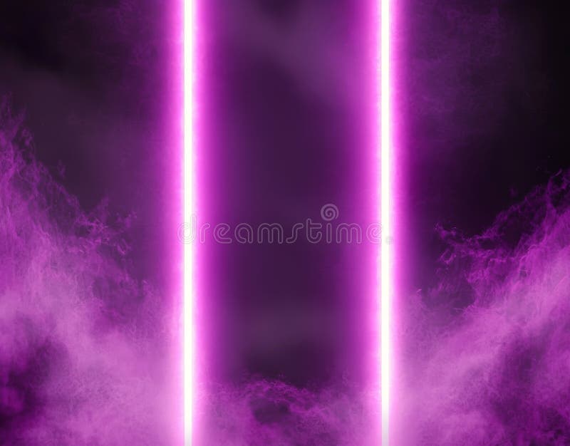 Neon Moving Light Abstract on Black Background. Stock Image - Image of ...