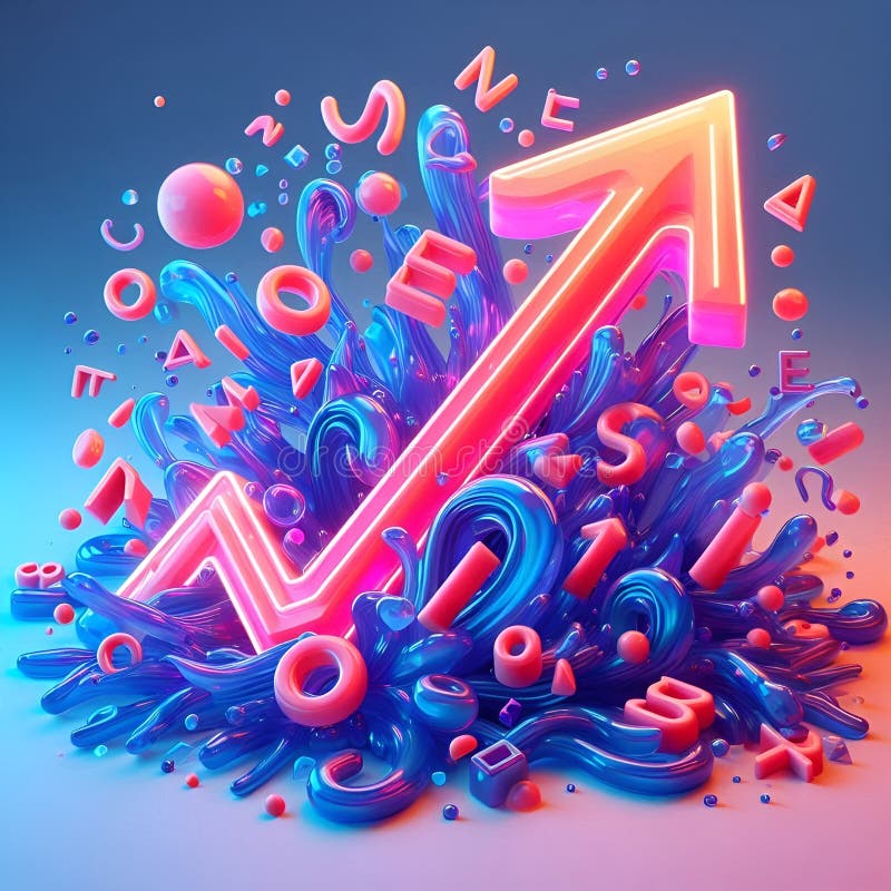 Neon Multicoloured Modern Spark Light Arrow Pointer Cursor Direction 3d ...