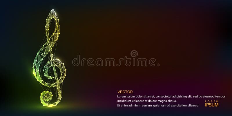 Neon Music.Musical Notes .Continuous Line Drawing.Vector Illustration ...