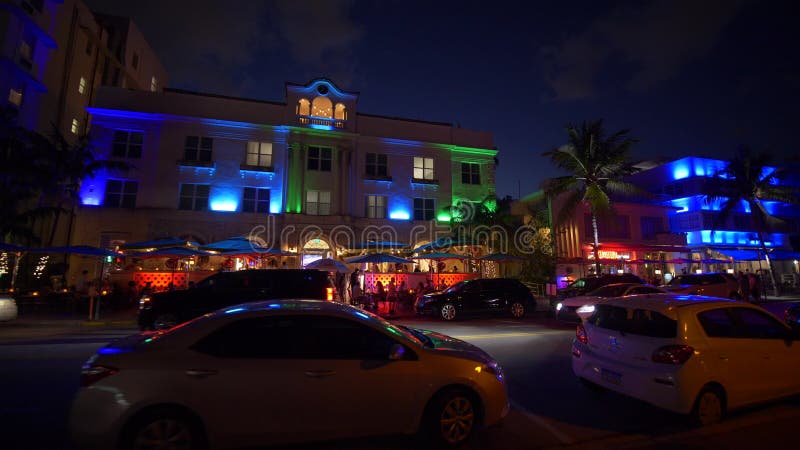 Miami Red Neon Lights Frost Science Museum HDR Video 4k Stock Video ...