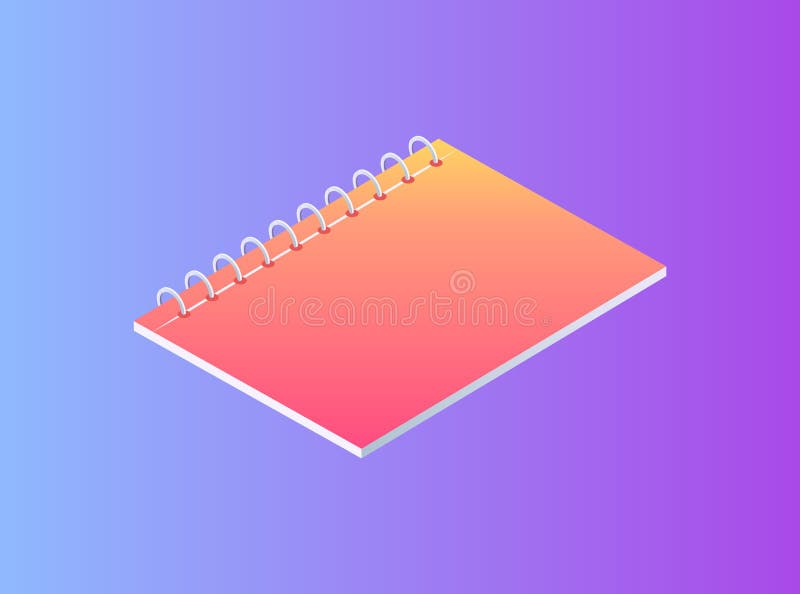 Notebook With Spring Icon Black Color Illustration Flat Style Simple ...