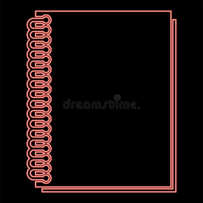 Notebook with Spring Icon Black Color Illustration Flat Style Simple ...