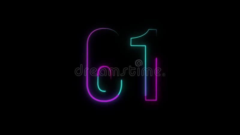Neon Number 61 with Alpha Channel, Neon Numbers Stock Footage - Video ...