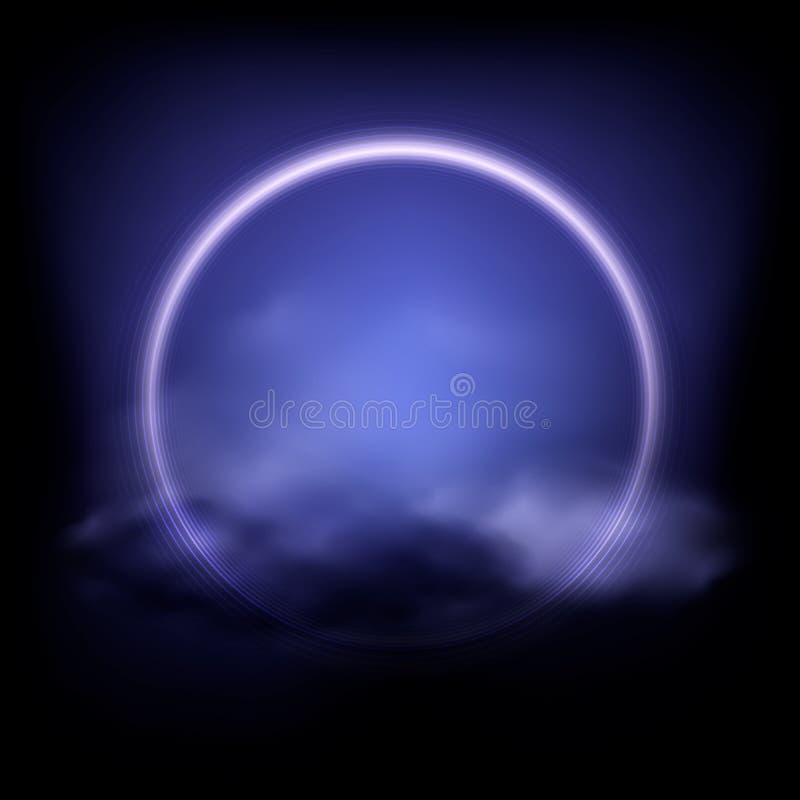 Neon Om Kader Met Wolk Vector Illustratie Vector Illustratie ...