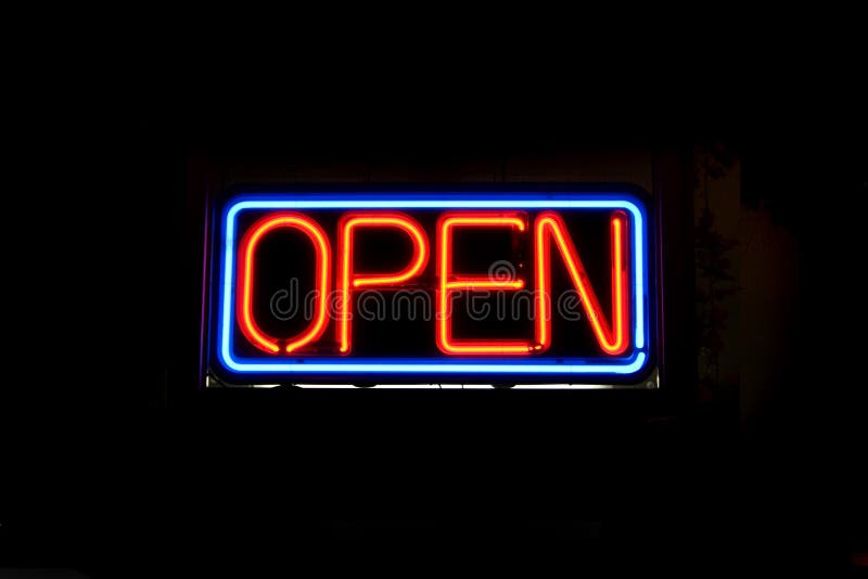 Open till late neon sign stock image. Image of dark, light - 14129205