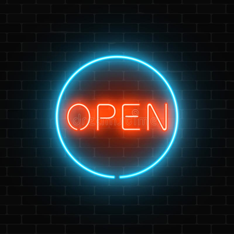 Neon Open Sign Stock Illustrations – 14,101 Neon Open Sign Stock ...